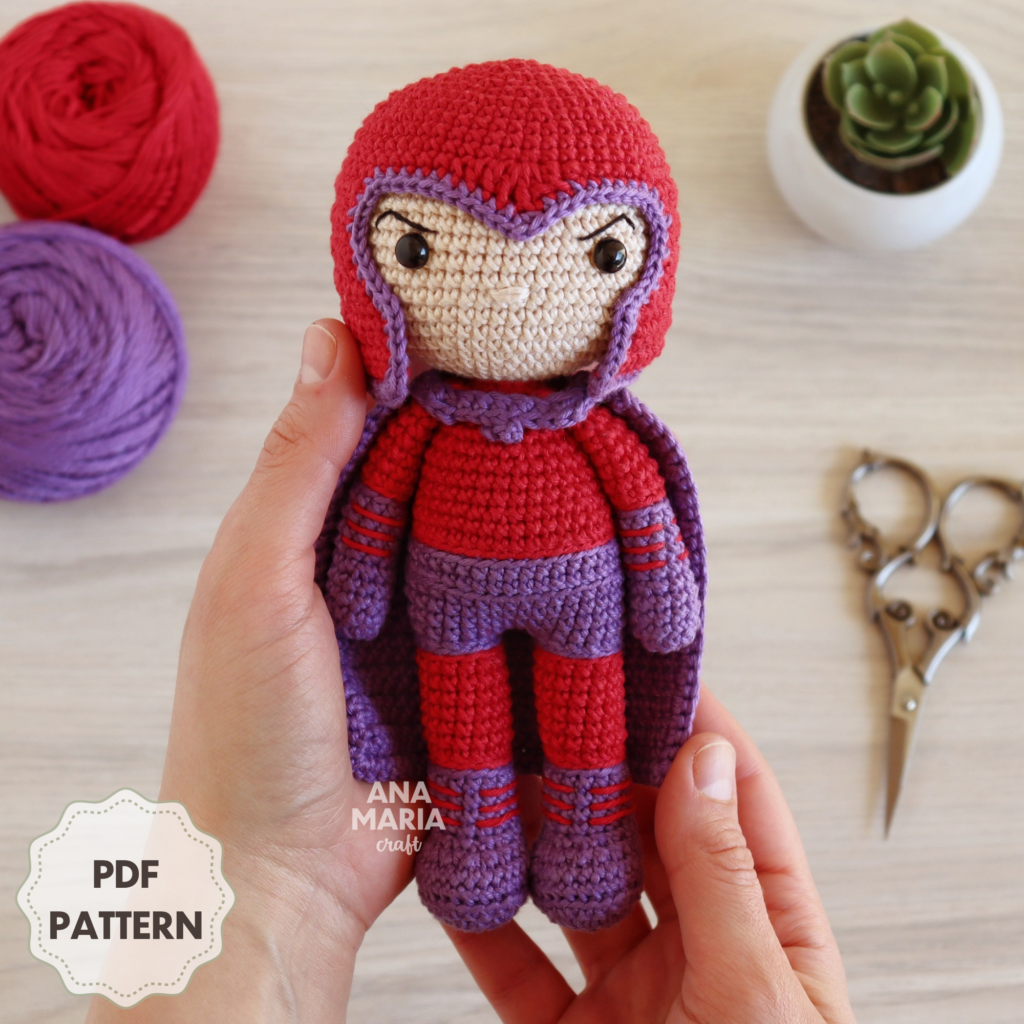 Magneto X-men – Receita de Amigurumi em PDF – Ana Maria Craft